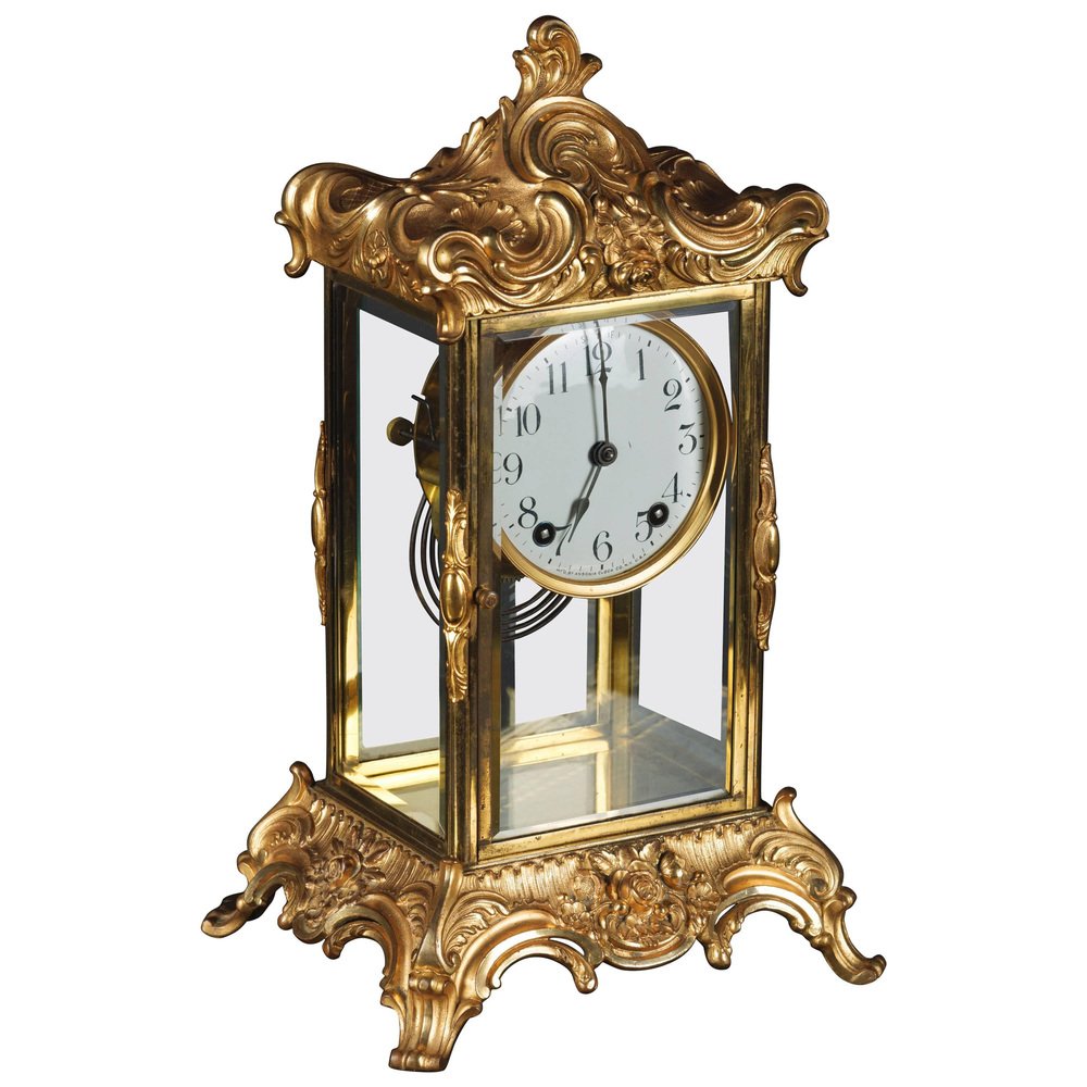 19th Century Napoleon III Fire-Gilt Fireplace Clock, 1890s for sale at ...
