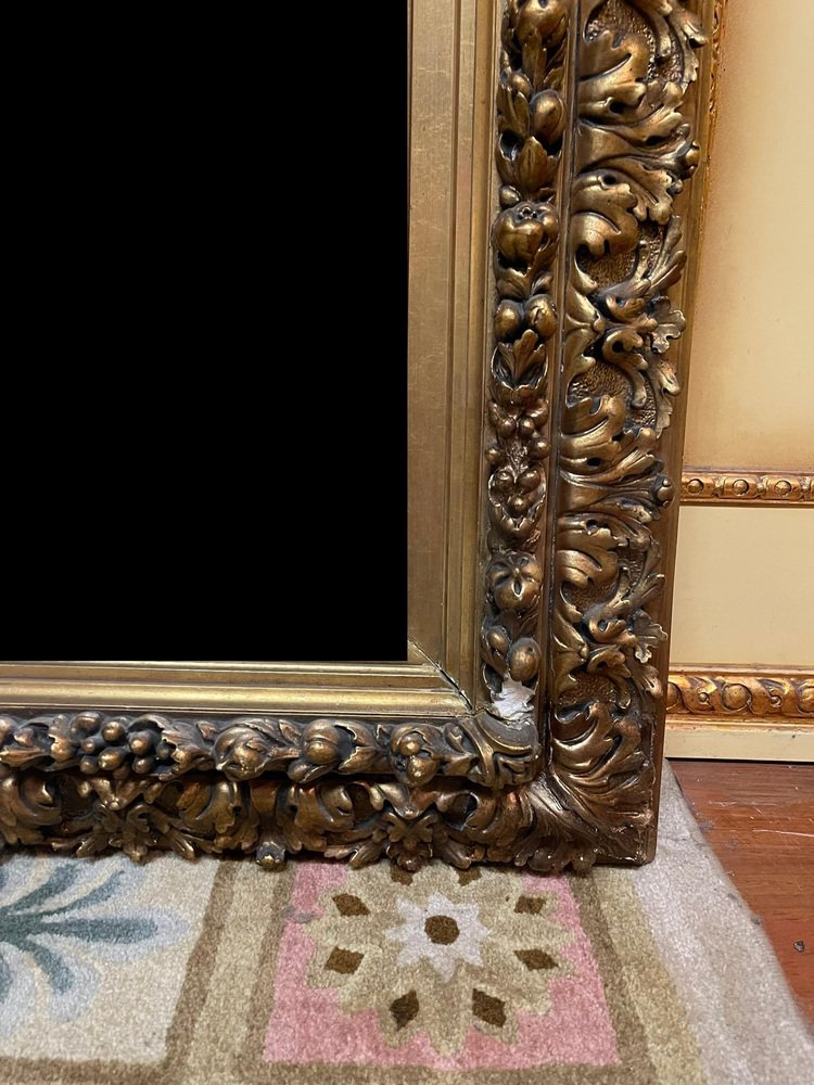 Large Antique Wall Mirror, 1860s for sale at Pamono