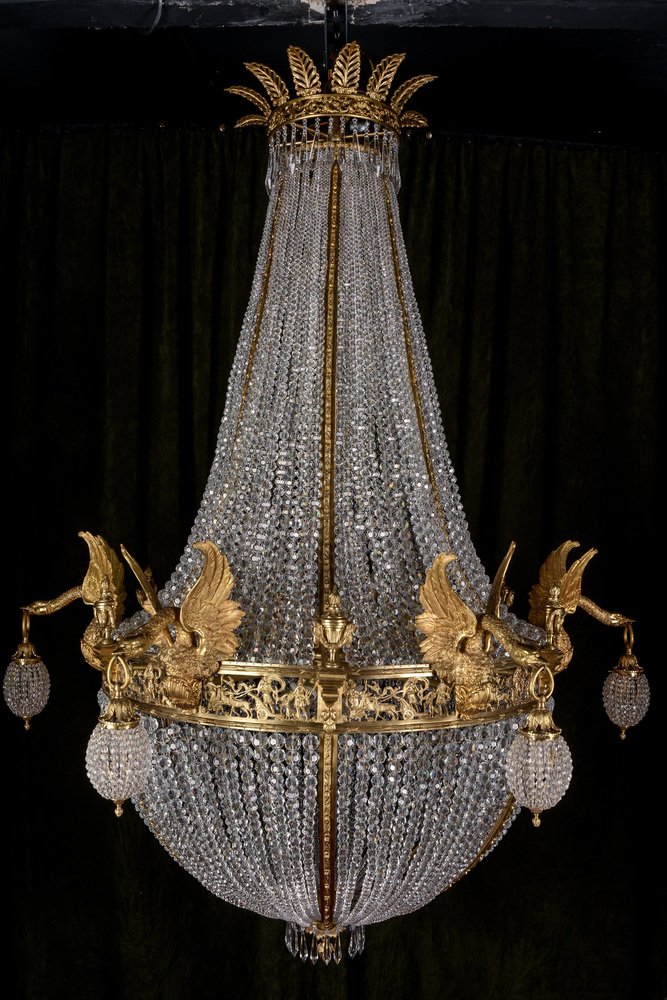 Large Empire Style Chandelier for sale at Pamono