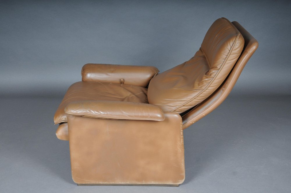 DS50 Lounge Chair & Ottoman in Leather from de Sede, Switzerland, 1970s ...