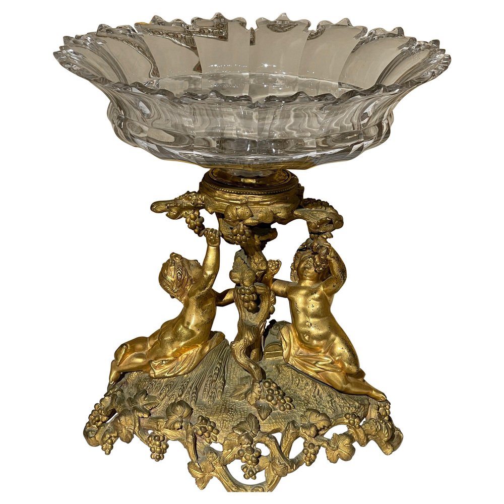 French Table Centerpiece in Fire-Gilded Bronze, 1870s for sale at Pamono