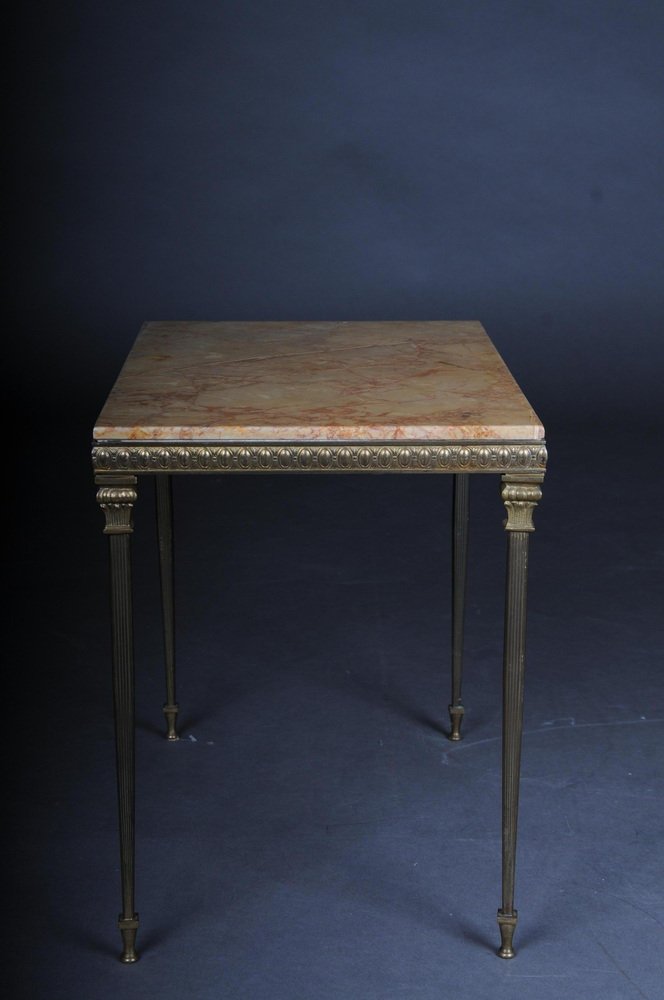 20th Century Louis XVI Side Table in Brass for sale at Pamono