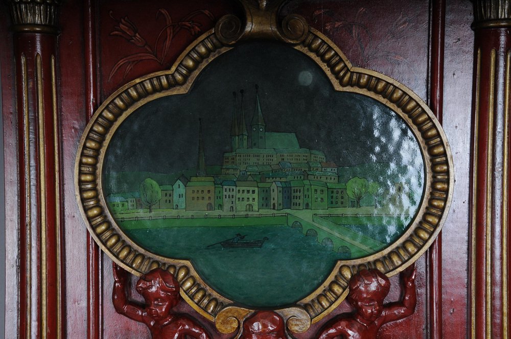 19th Century Solitaire Wall Panel with Painting for sale at Pamono