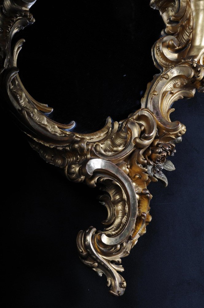 19th Century Ornate Rococo Mirror in Giltwood, Paris, 1870s for sale at ...