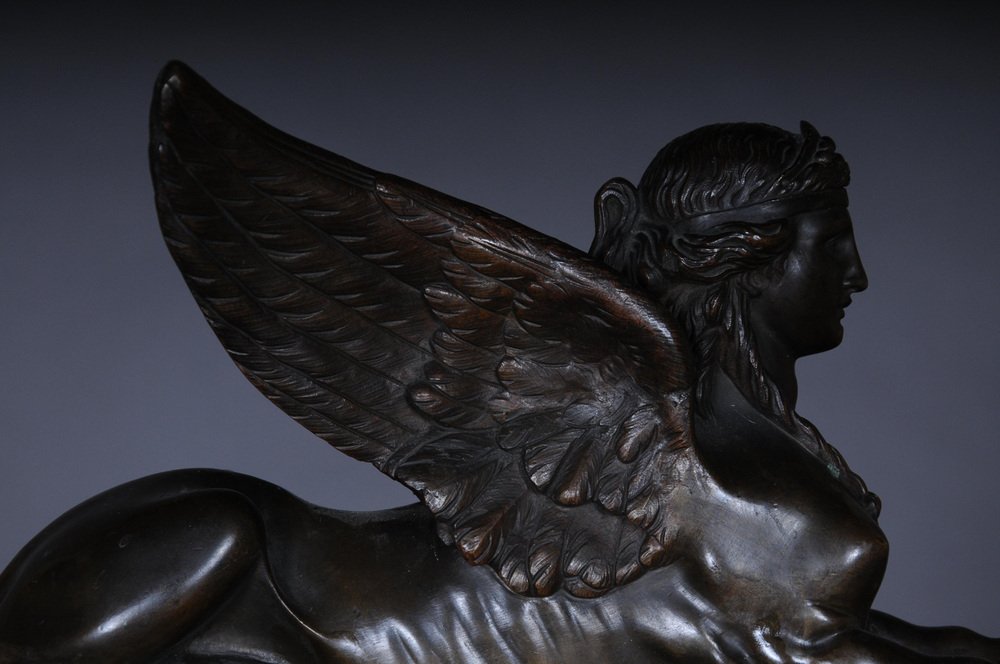 19th Century Empire Brass Sphinx Chimneys, 1860s, Set of 2 for sale at ...