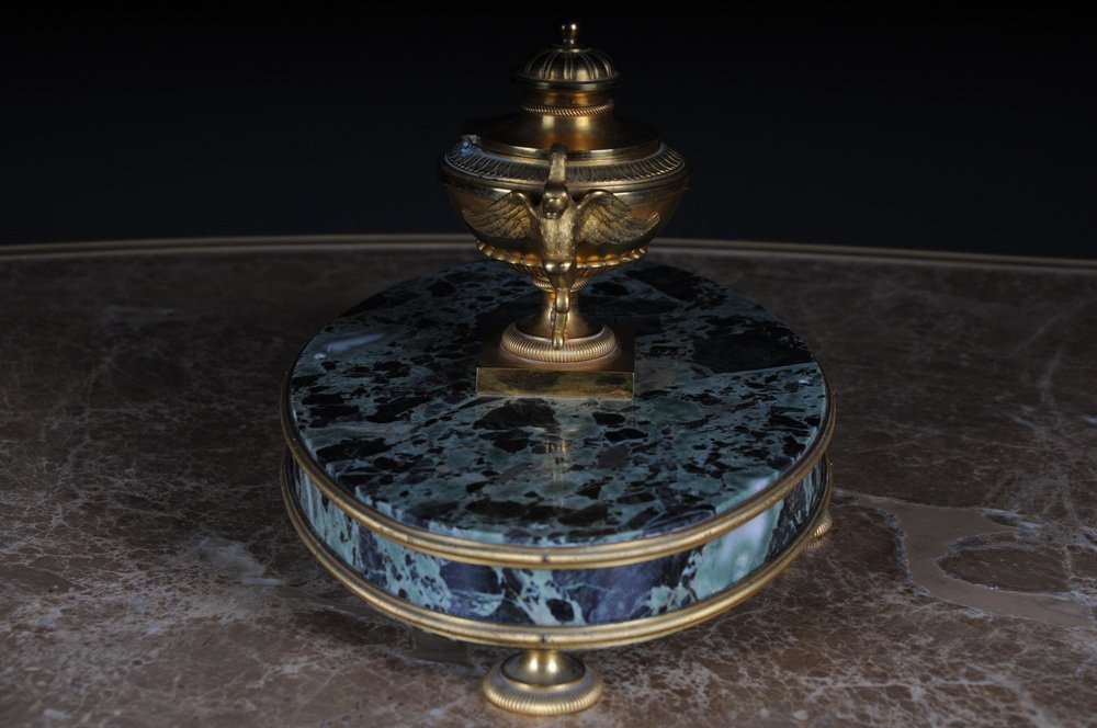 19th Century Empire Bronze Writing Set Inkwell for sale at Pamono