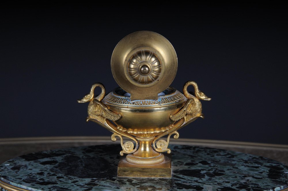 19th Century Empire Bronze Writing Set Inkwell for sale at Pamono