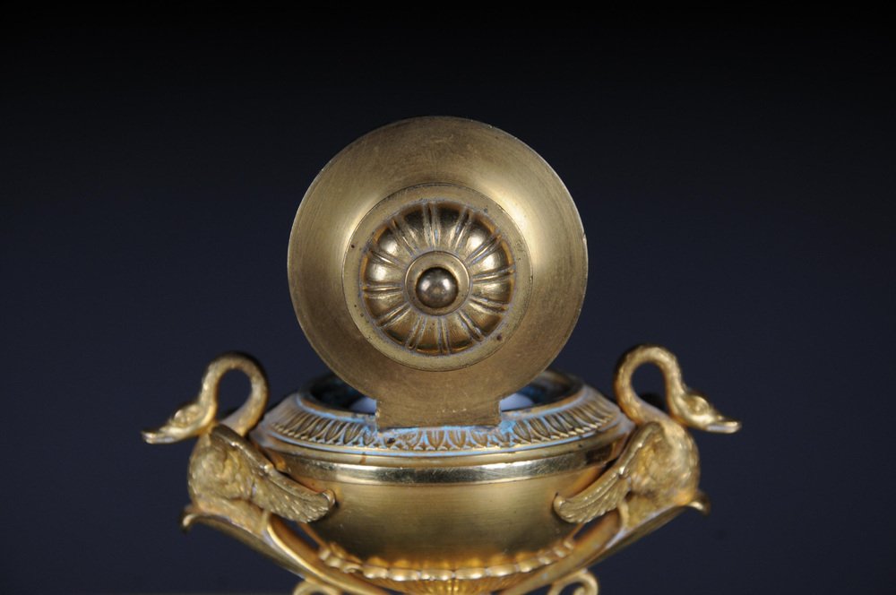 19th Century Empire Bronze Writing Set Inkwell for sale at Pamono