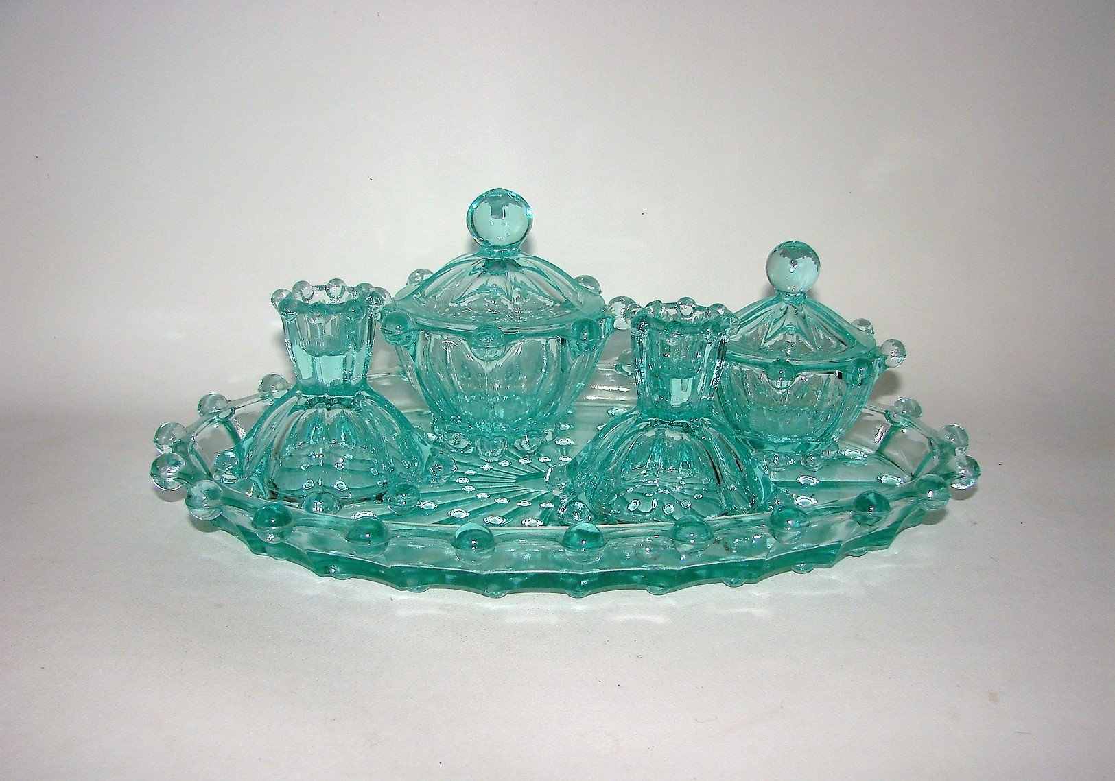 Bohemian Art Deco Glass Set 1930s Set Of 5 For Sale At Pamono