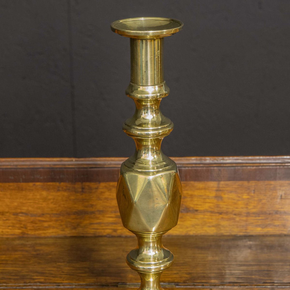 Victorian Queen of Diamond Brass Candlesticks, 1890s, Set of 2 for sale ...
