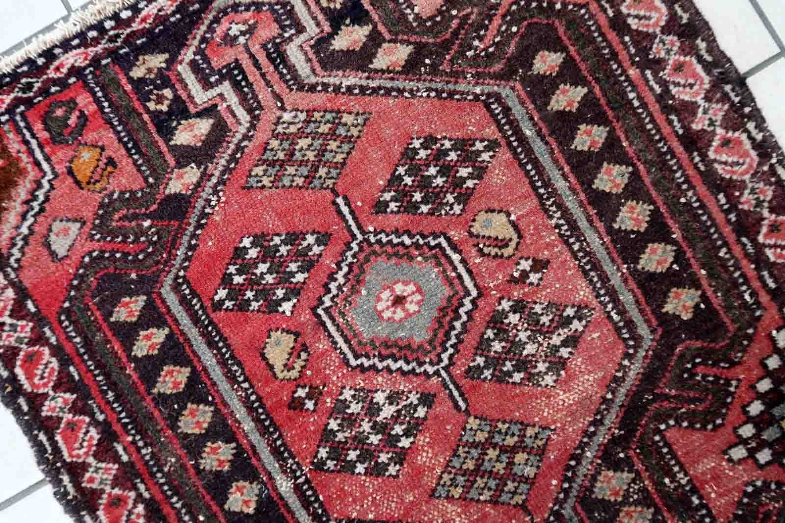 Vintage Middle Eastern Handmade Hamadan Rug, 1950s for sale at Pamono