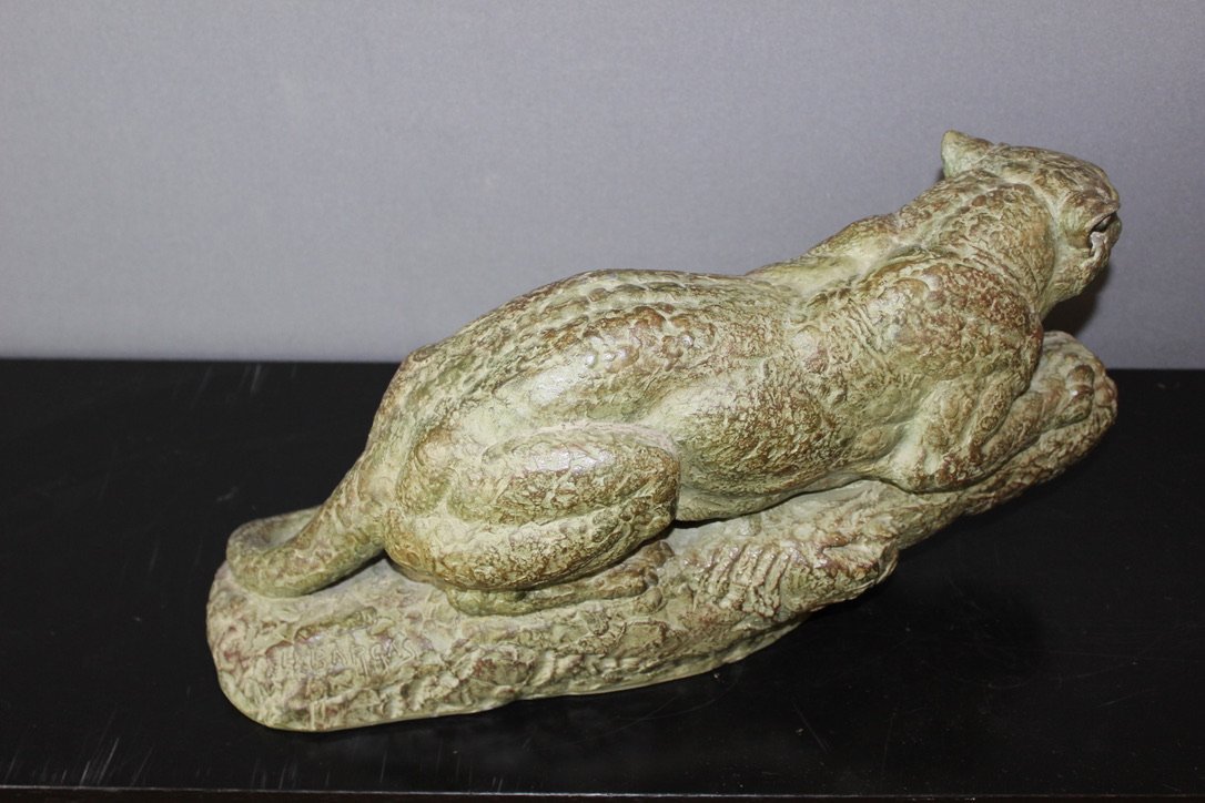 Art Deco Tiger in Terracotta by Henri Bargas, 1930s for sale at Pamono