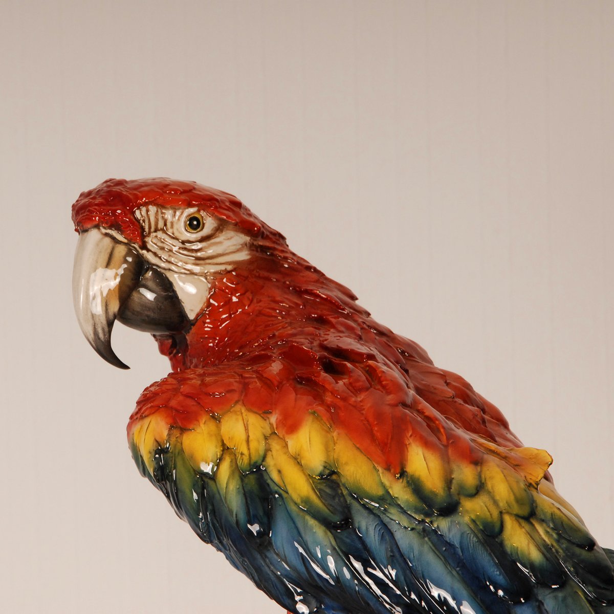 Italian Art Deco Porcelain Macaw or Parrot in the style of Cacciapuoti ...