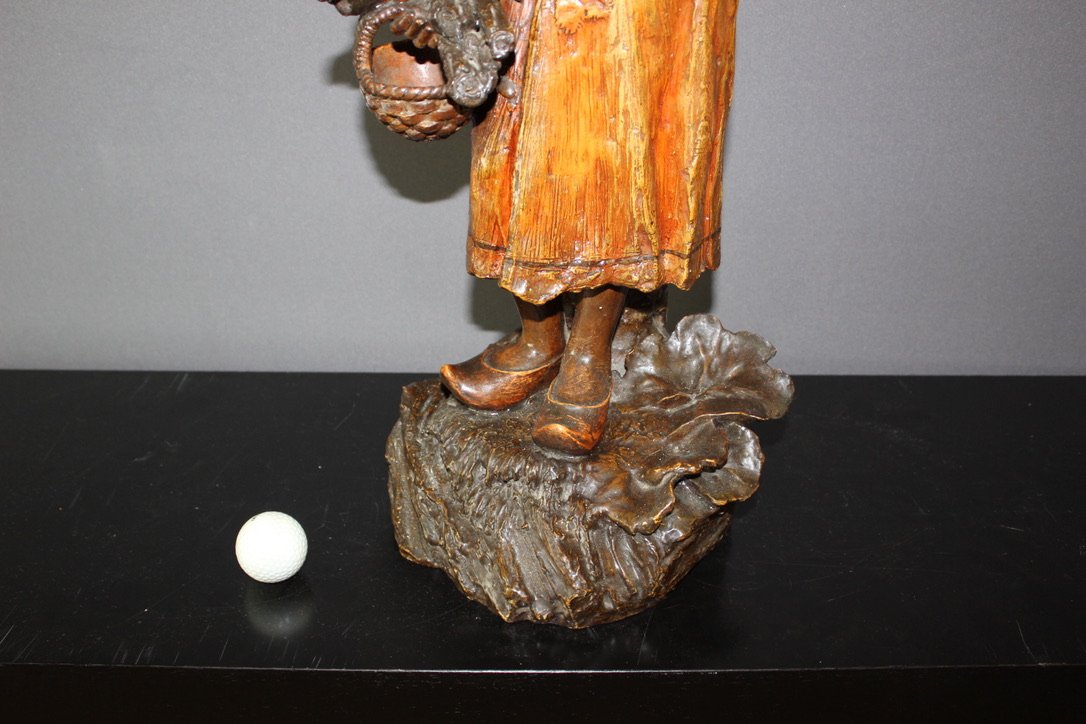 Sculpture Representing a Peasant in Terracotta by Stellmacher, 1900 for ...