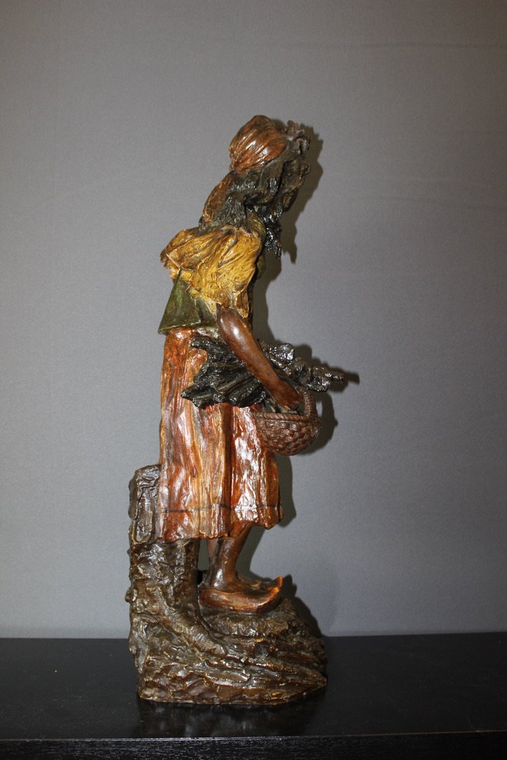 Sculpture Representing a Peasant in Terracotta by Stellmacher, 1900 for ...