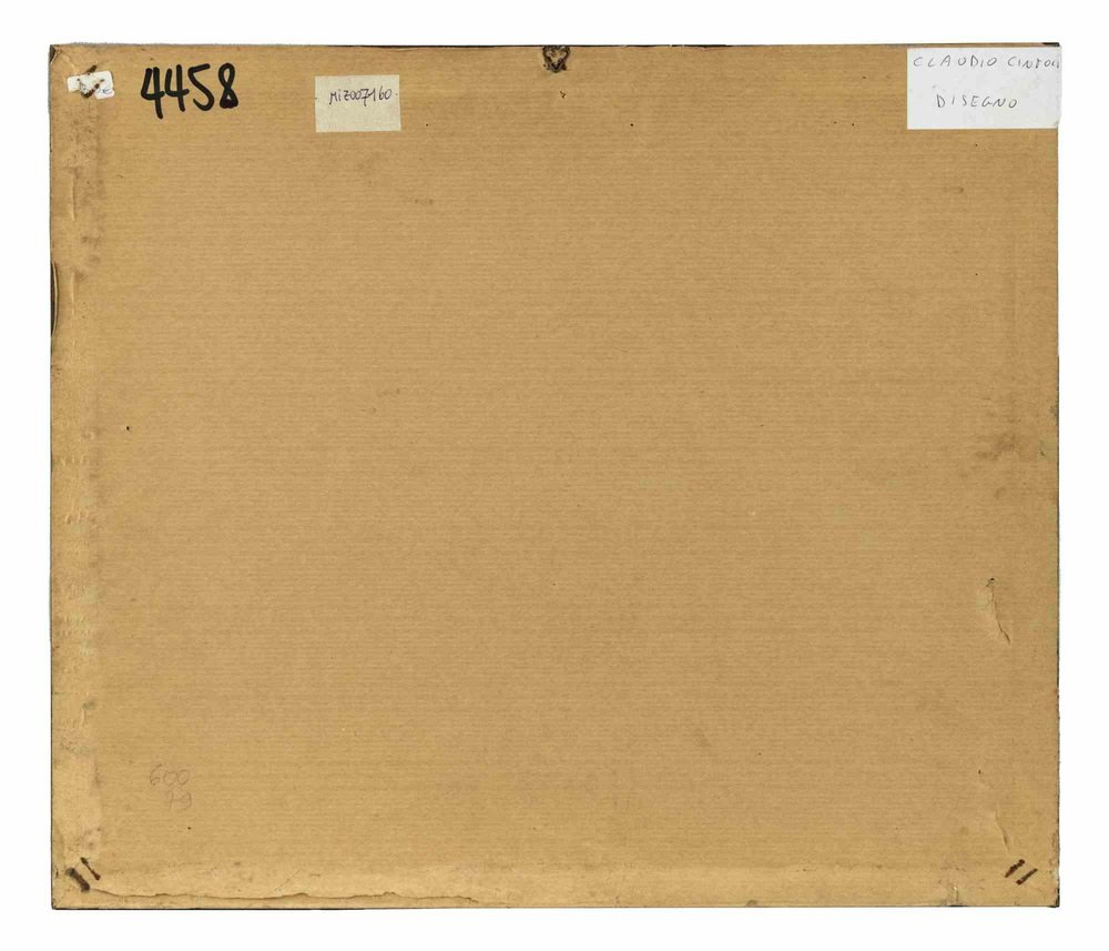 Claudio Cintoli, Shepherd, Original China Ink Drawing, 1958, Framed for ...