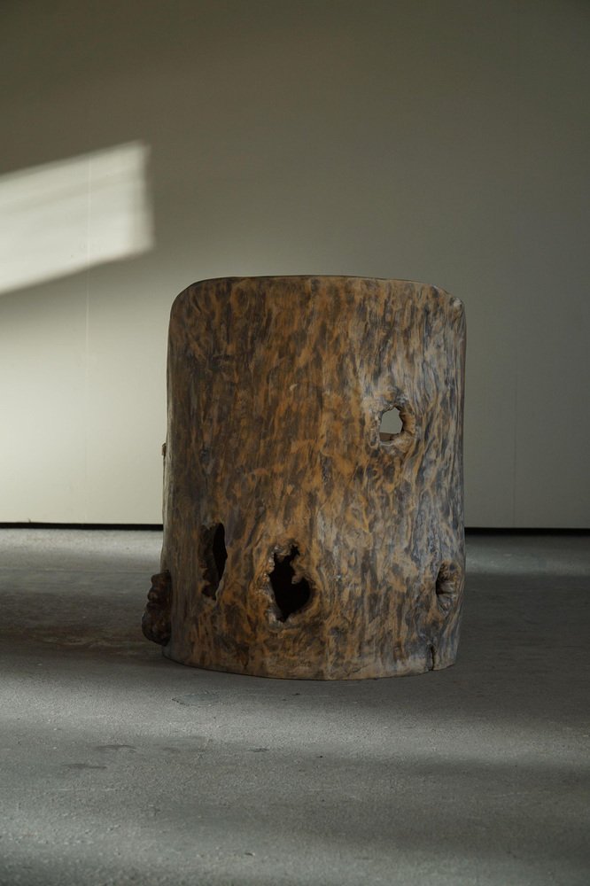 Mid-Century Brutalist Wood Stump Stool by Axel Einar Hjorth, Norway ...