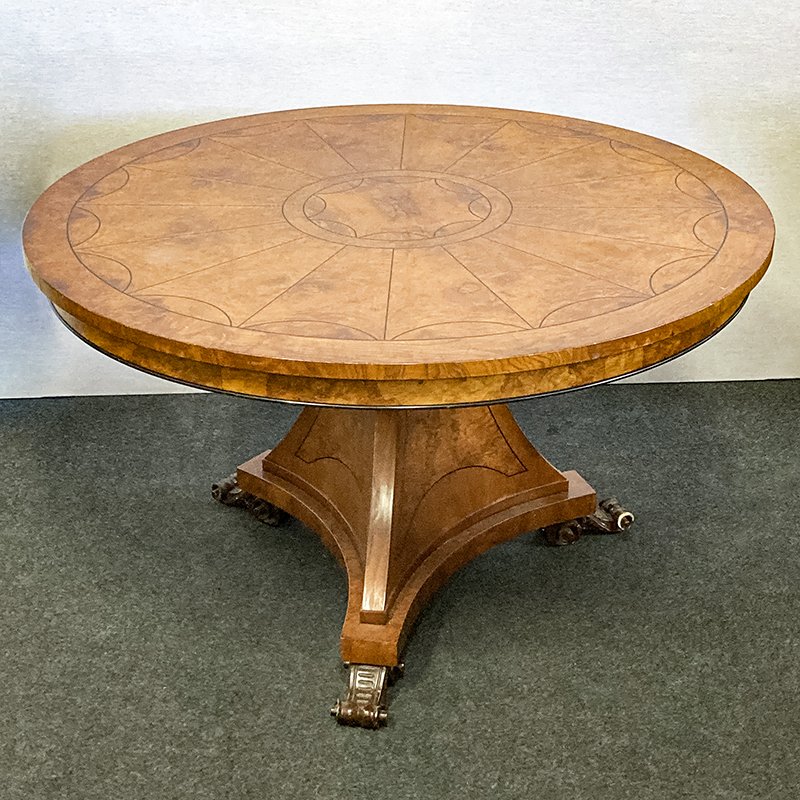 Antique Circular Table in Birch, 1890s for sale at Pamono