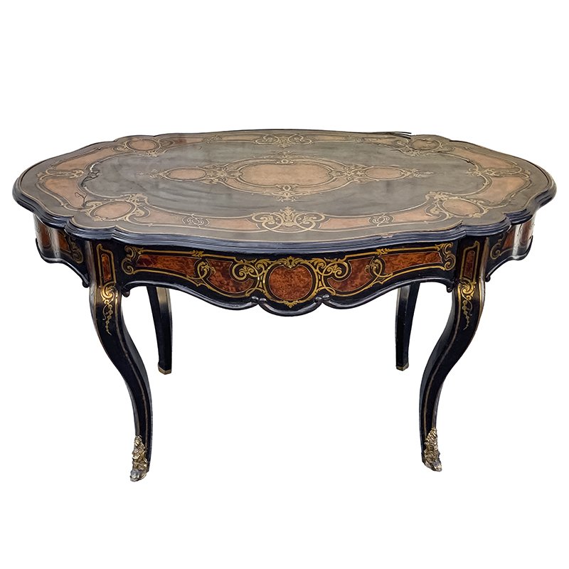Antique Napoleon III Boulle Desk, 1800s for sale at Pamono