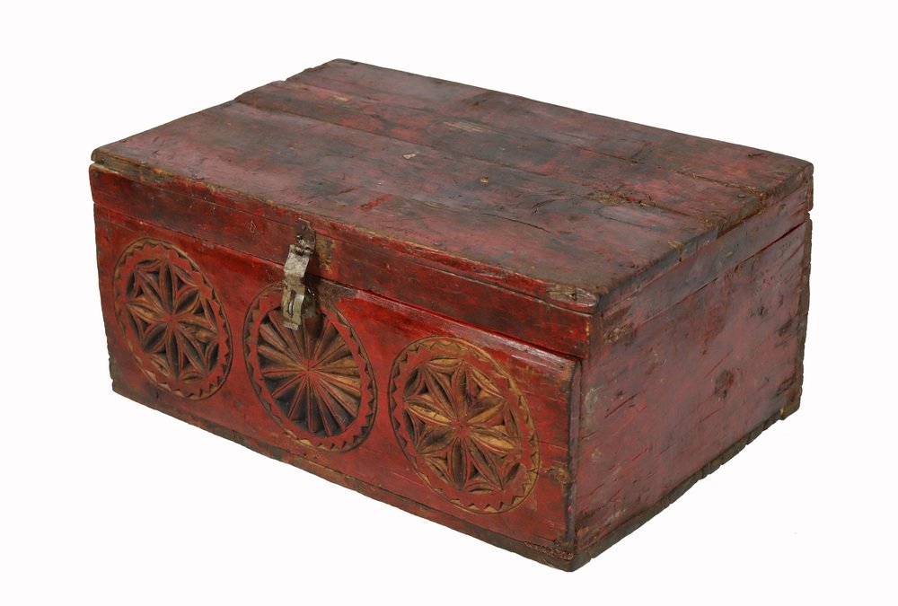 Antique Cedar Wood Treasure Dowry Chest Box, Nuristan, Afghanistan ...