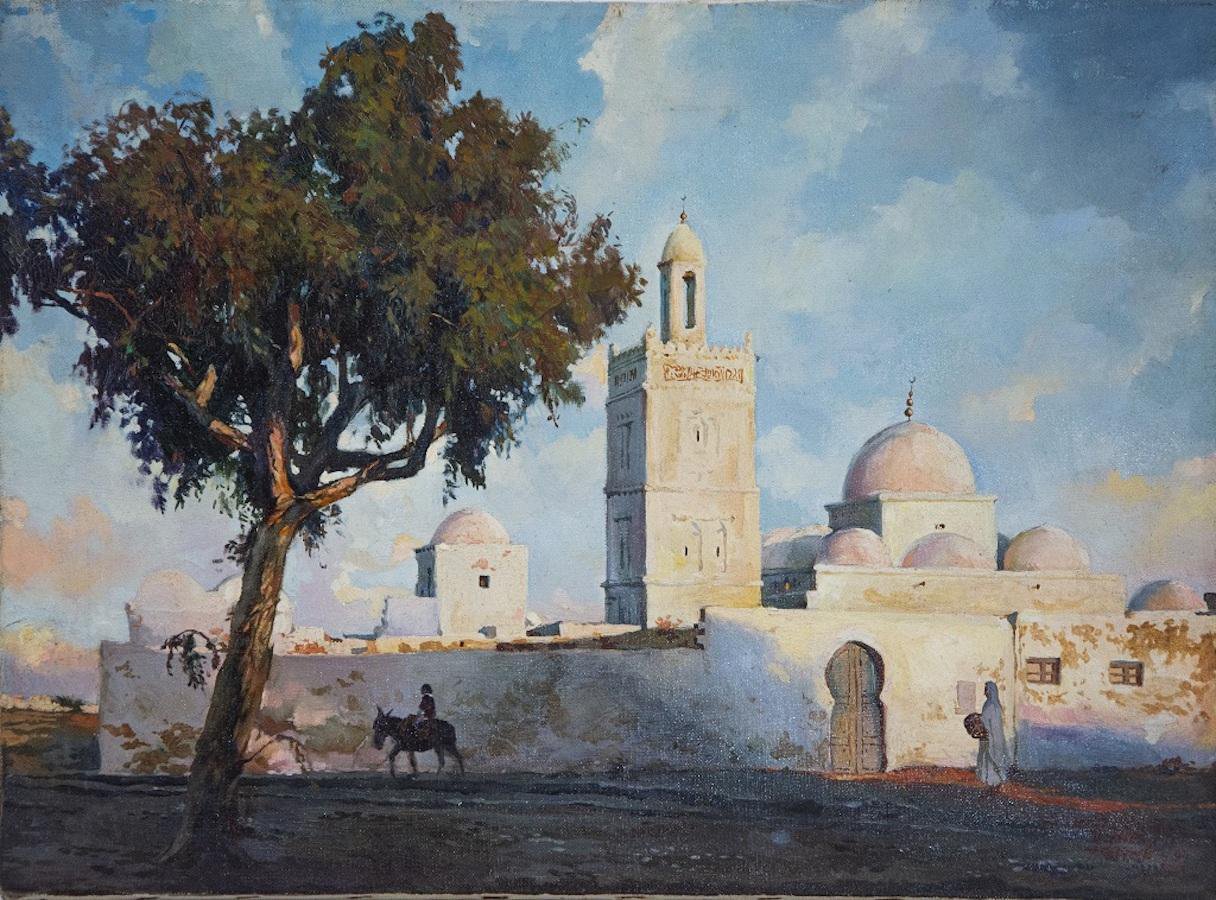Alexander Sergeev, Tunisian Landscape, Original Oil Painting, 1994 for ...