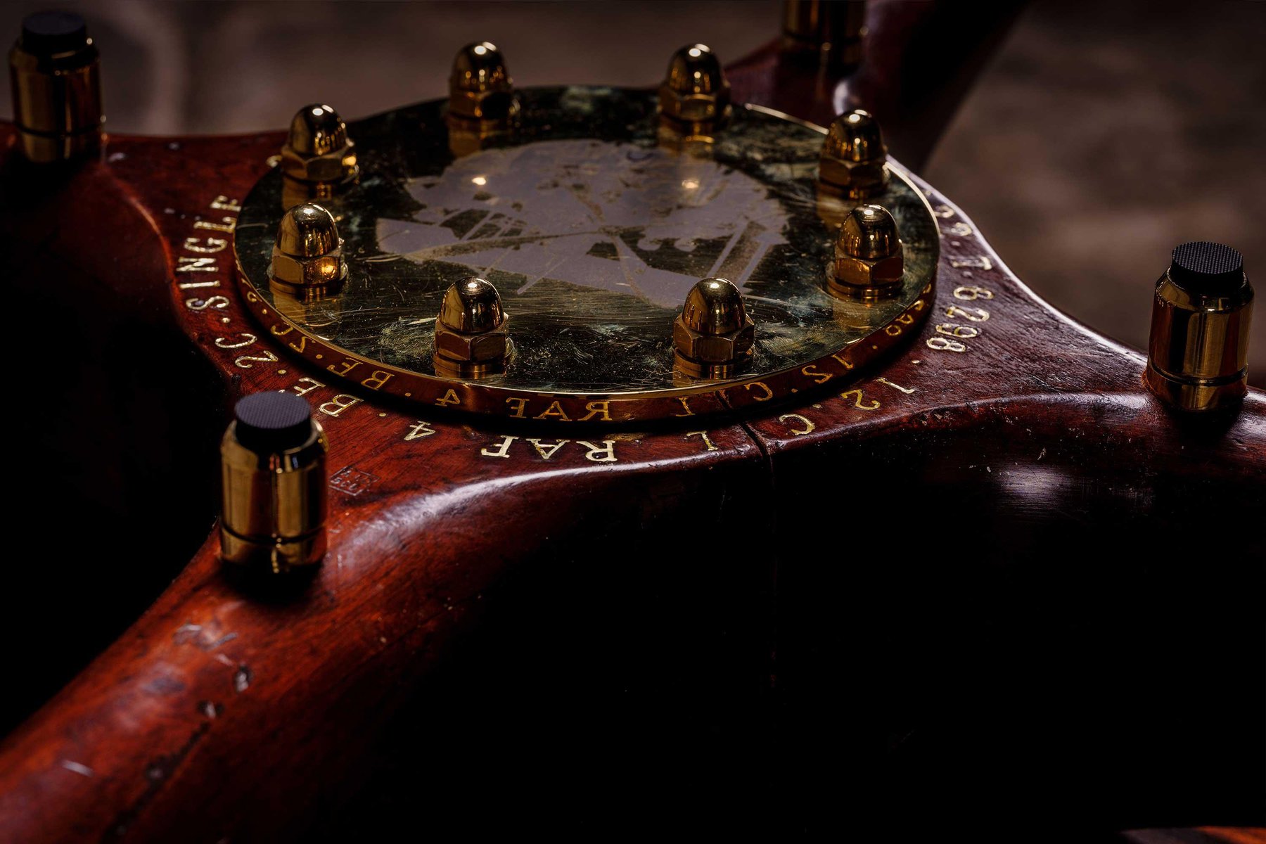 Blades of Glory Propeller Tisch & Stühle aus Mahagoni, 1916, 9er Set ...