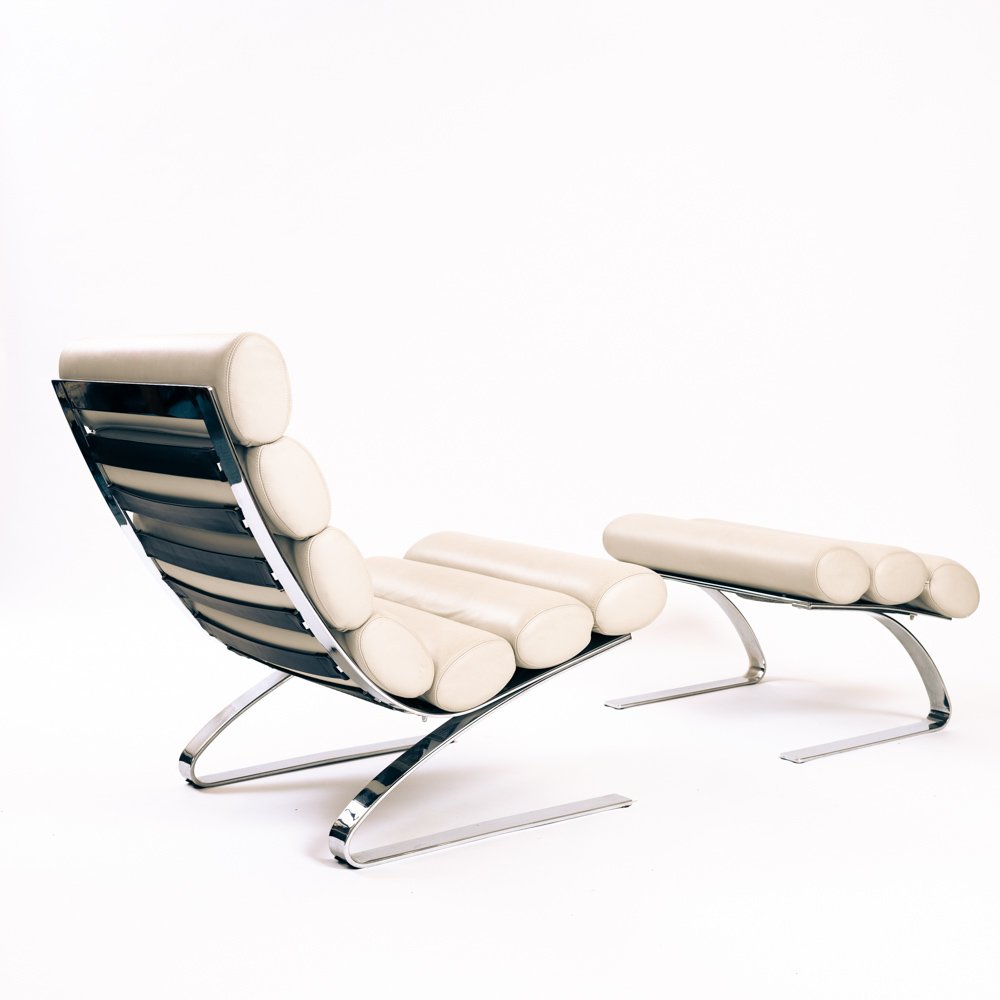 Sinus Sessel mit Fußhocker von Cor, 2er Set bei Pamono kaufen