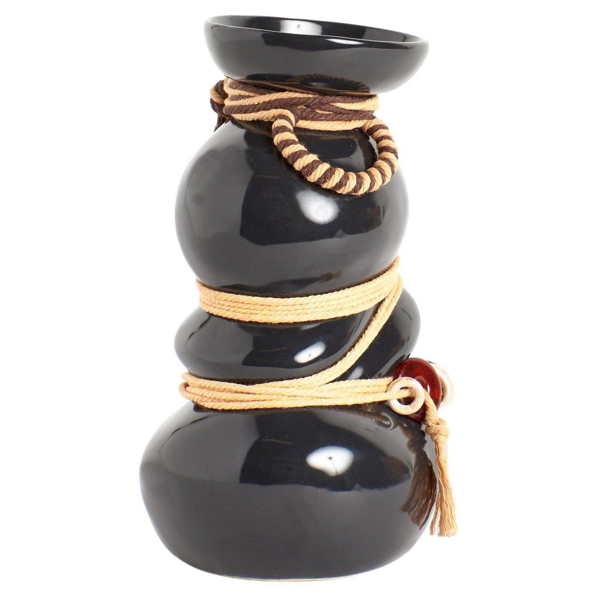 Chubby Vase in Shiny Black by Theresa Marx for sale at Pamono