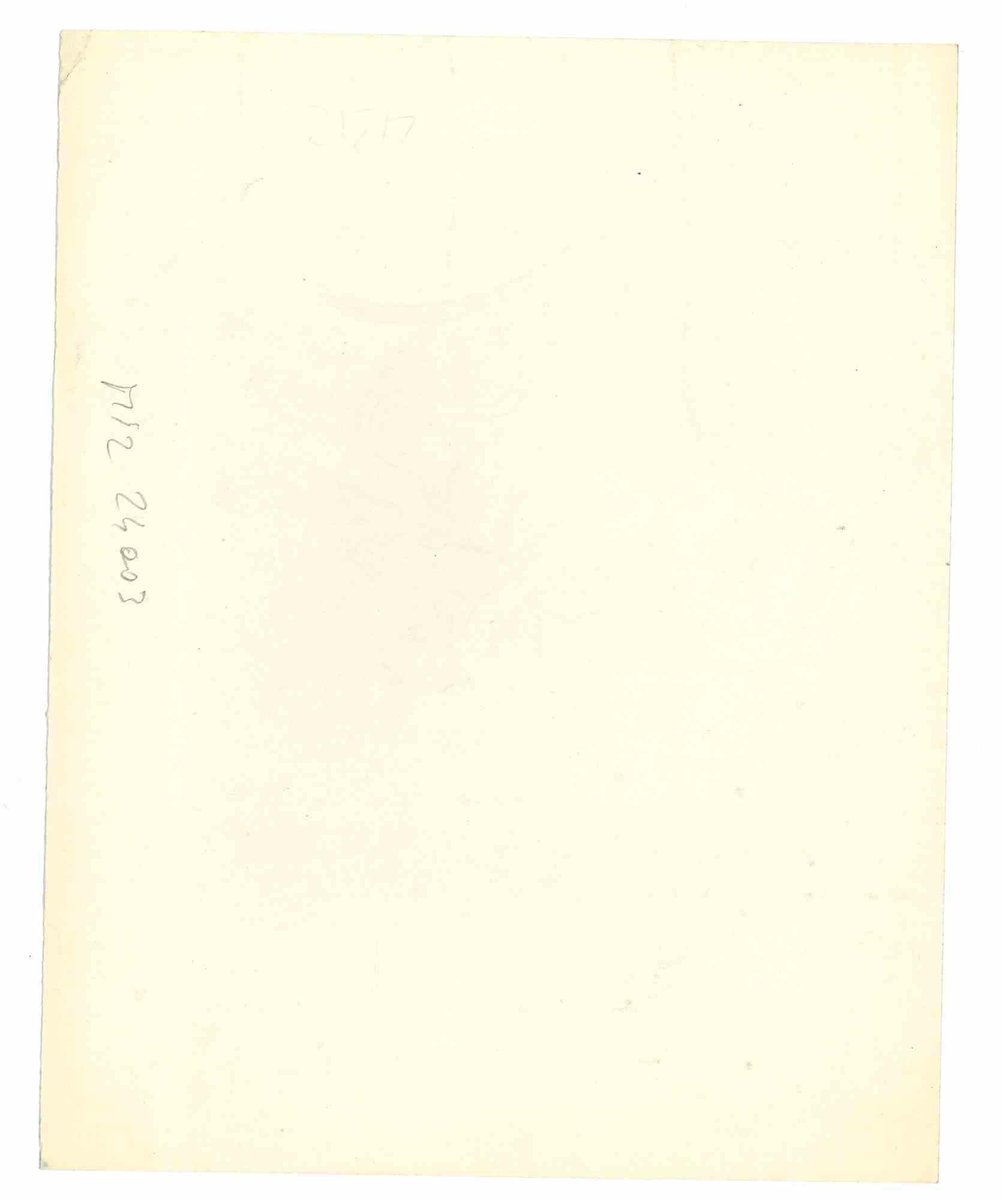 Henri Thiriet, Driving Roman Lady, Original Pencil Drawing, Mid 20th ...