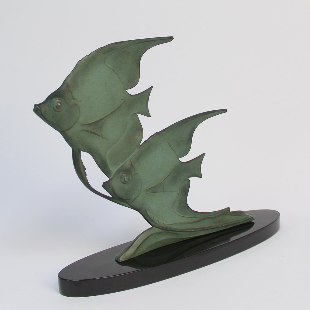 Art Deco Fish Sculpture by M. Font, 1920s for sale at Pamono