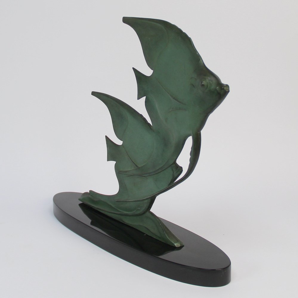 Art Deco Fish Sculpture by M. Font, 1920s for sale at Pamono