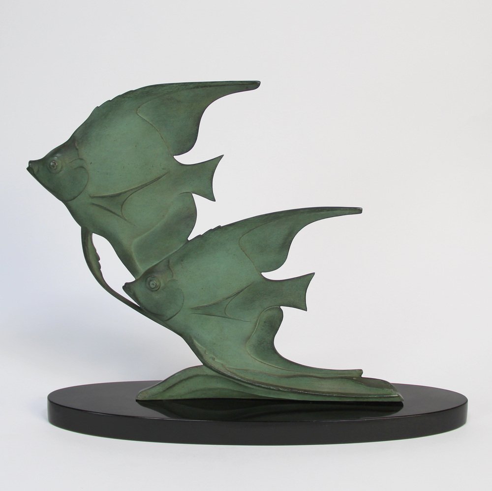 Art Deco Fish Sculpture by M. Font, 1920s for sale at Pamono