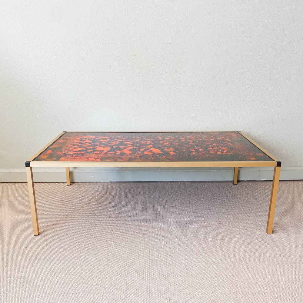 Danish Lava Pattern Coffee Table, 1970s for sale at Pamono