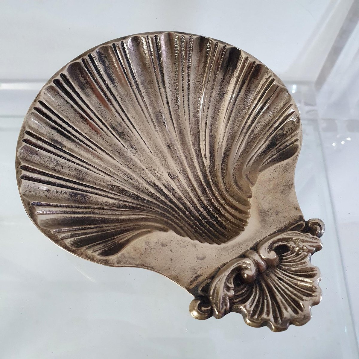 Italian Bronze Clam Shape Dish, 1950s for sale at Pamono