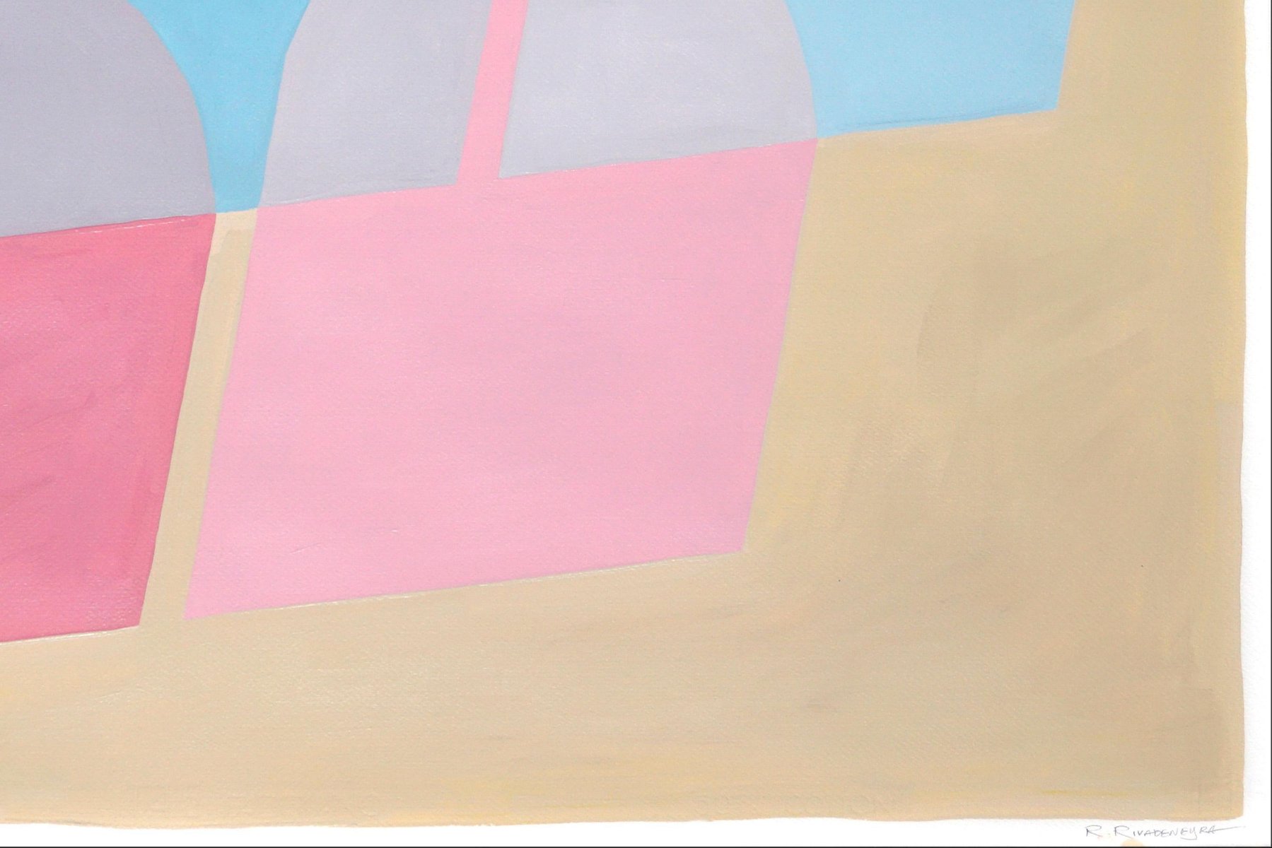 Ryan Rivadeneyra, Bögen und Fenster in Space, 2022, Acryl auf Papier ...