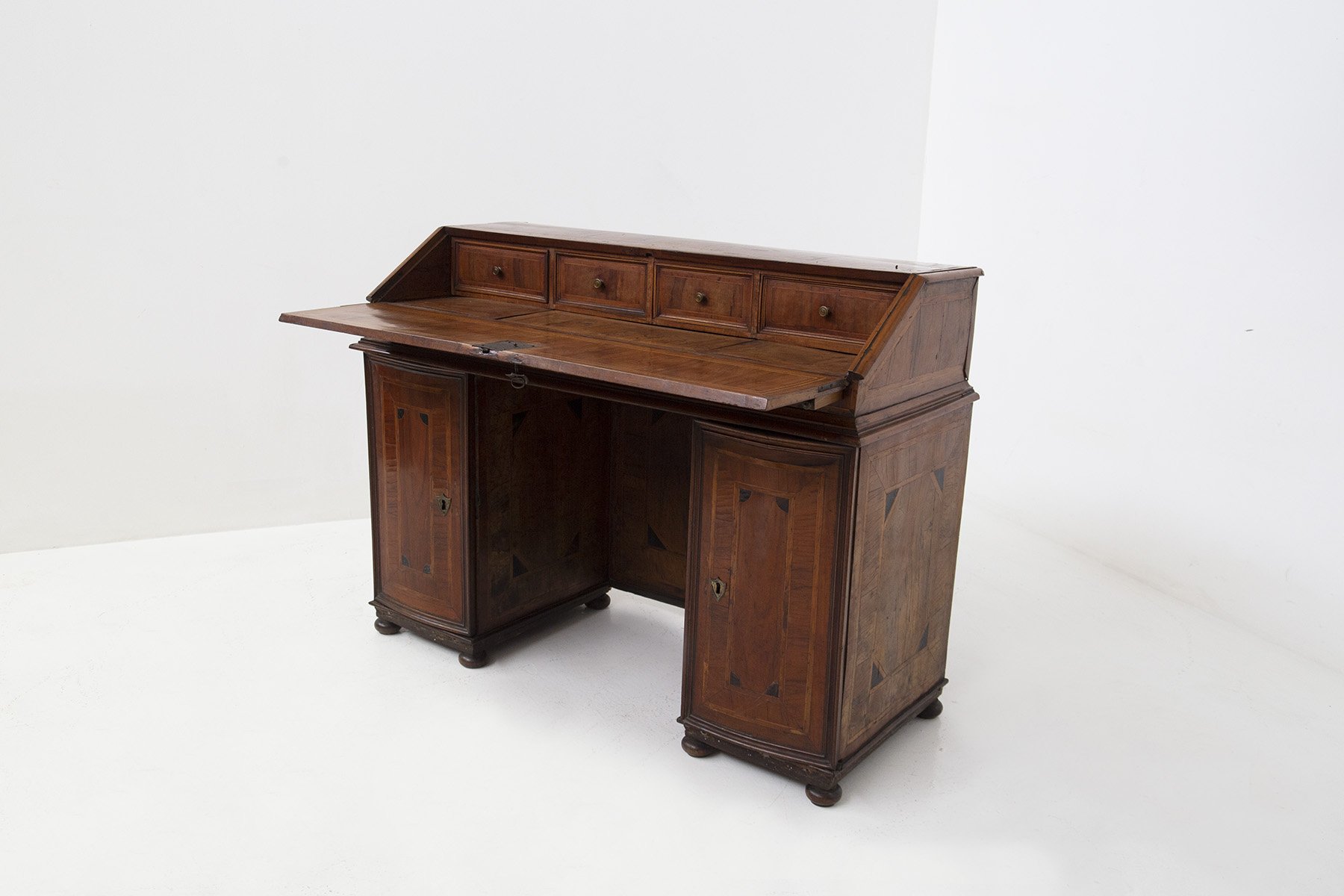 Wooden Desk with Drawers, 1890s for sale at Pamono