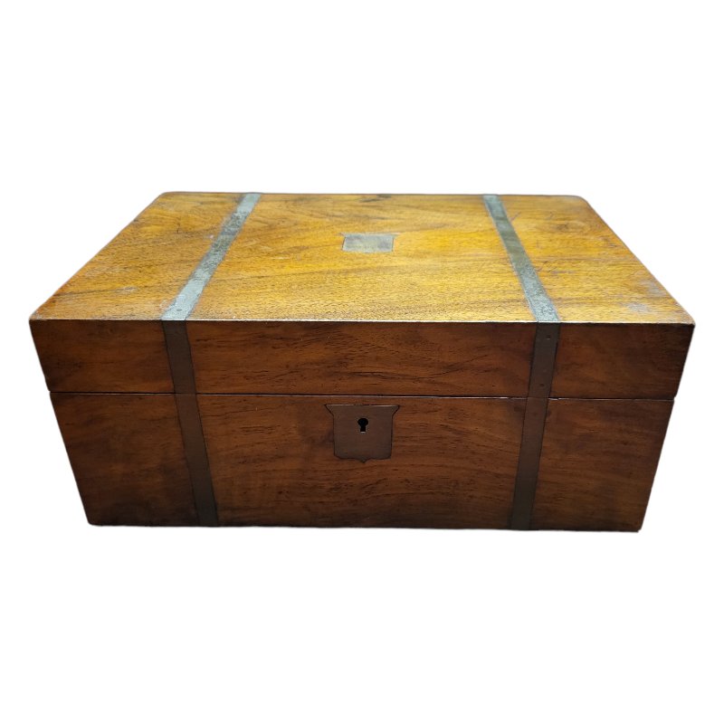 Antique Travel Wooden Writing Notary Box for sale at Pamono