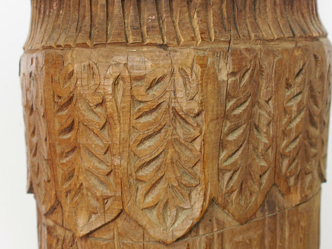 Antique Hand-Carved Wooden Pillar Column, Swat Valley Pakistan, 1890s ...