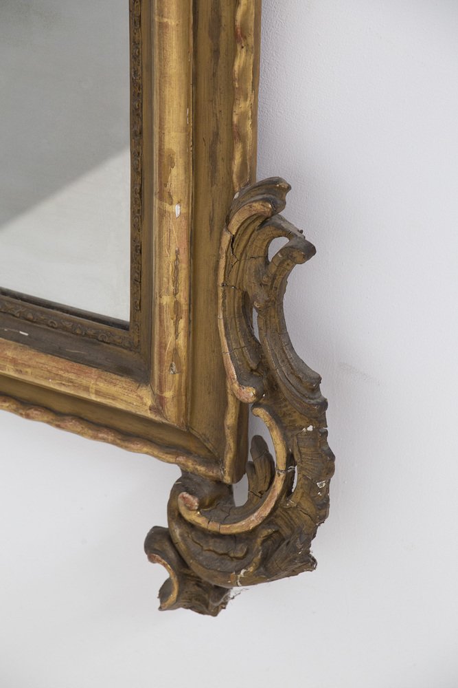 Antique Gilt Wooden Mirror for sale at Pamono