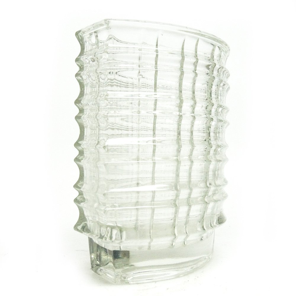 Optical Vase by Jan Sylwester Drost for Ząbkowice Glassworks, 1970s for ...