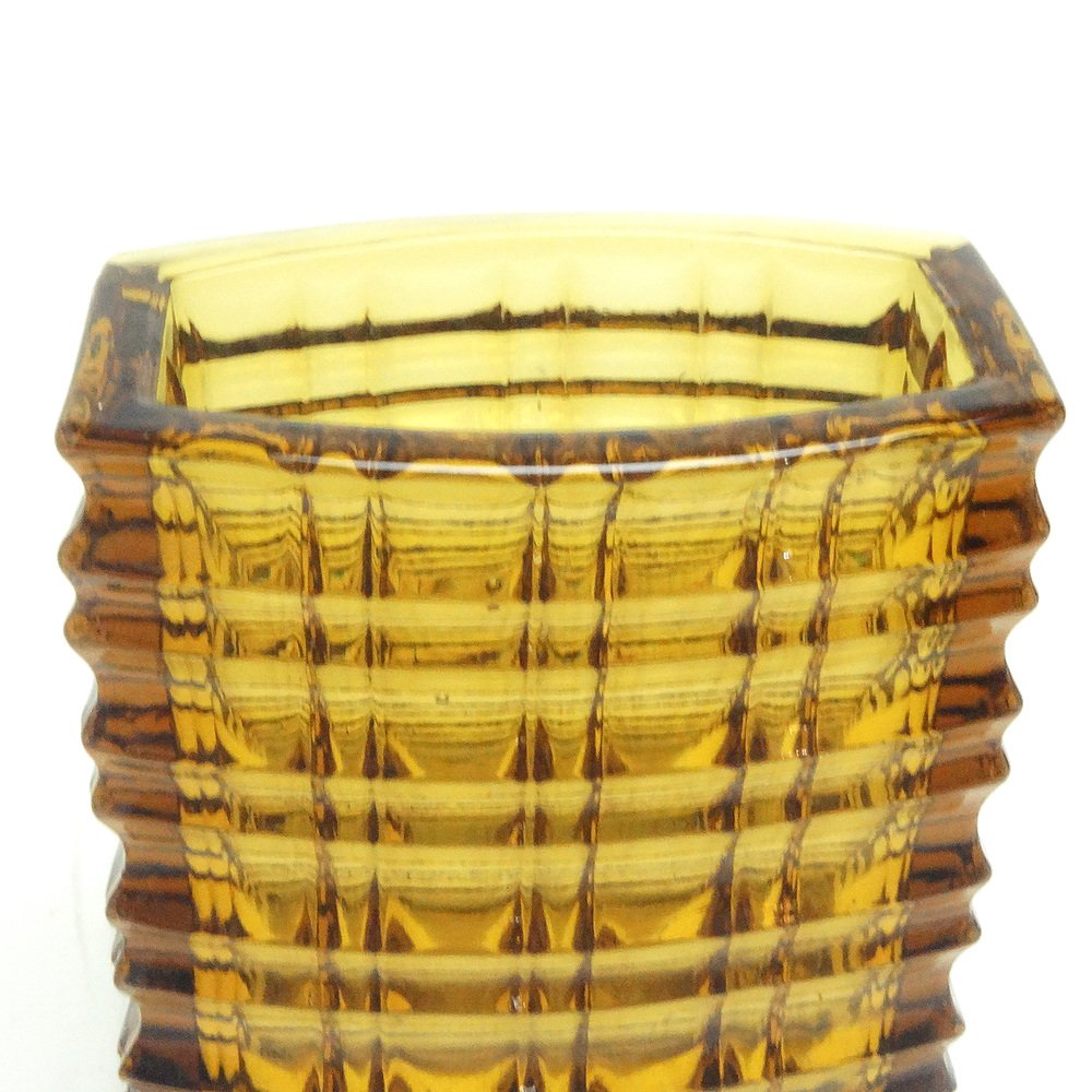 Optical Vase by Jan Sylwester Drost for Ząbkowice Glassworks, 1970s for ...