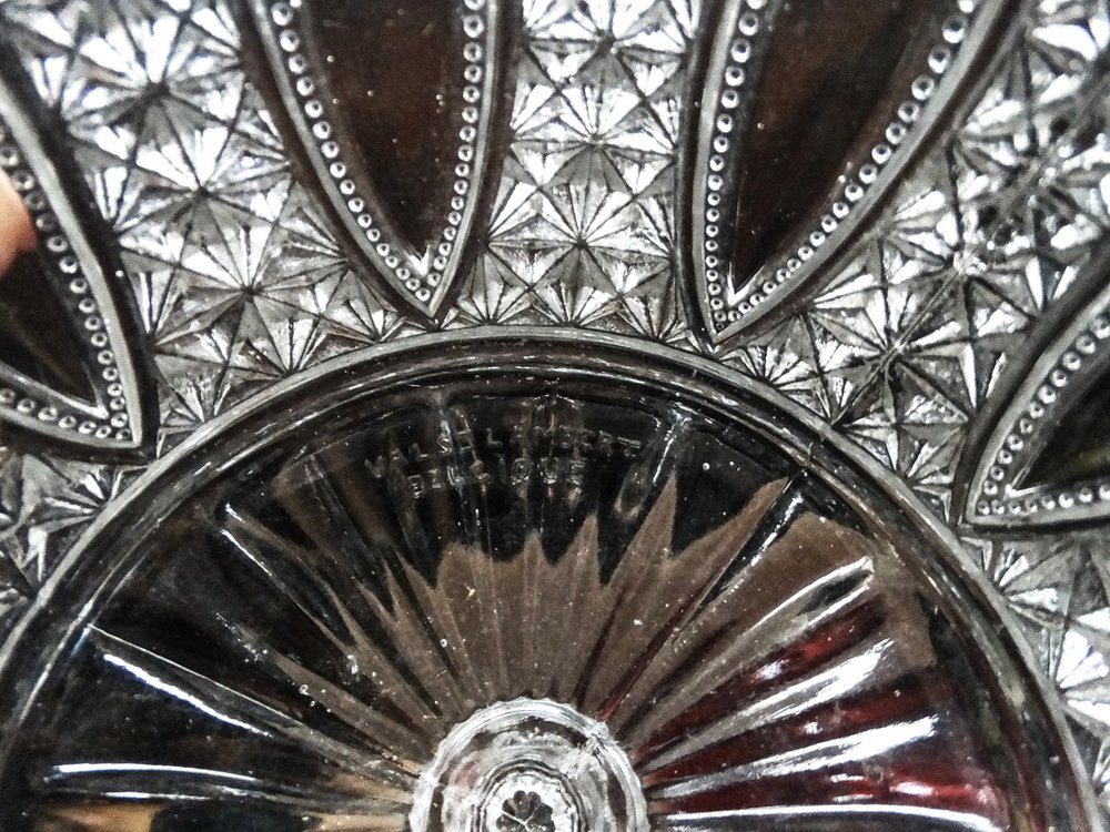 Glass Confectionary Bowl from Val Saint Lambert, Belgium, 1950s for ...