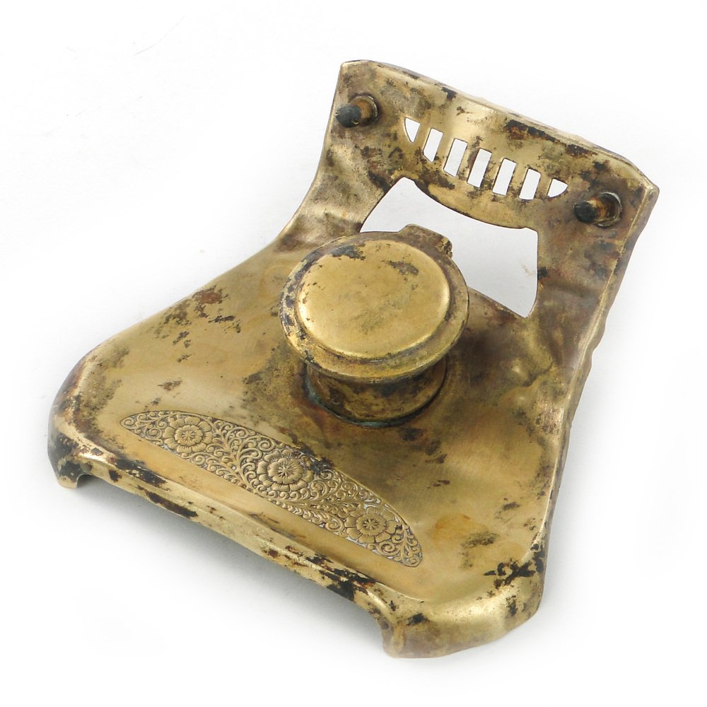 Early 20th Century Austro-Hungarian Brass Inkwell for sale at Pamono