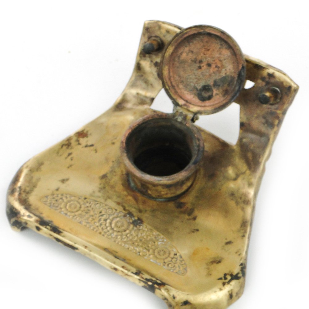 Early 20th Century Austro-Hungarian Brass Inkwell for sale at Pamono