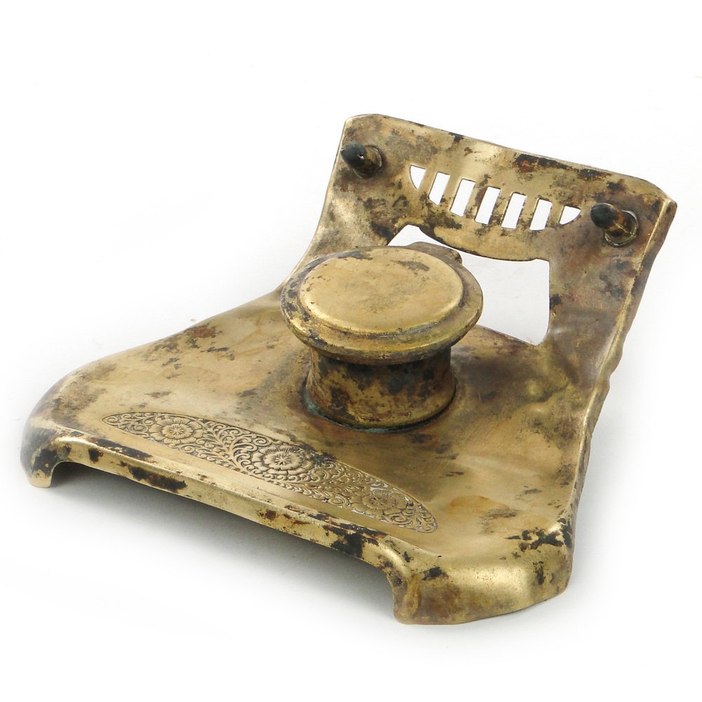 Early 20th Century Austro-Hungarian Brass Inkwell for sale at Pamono
