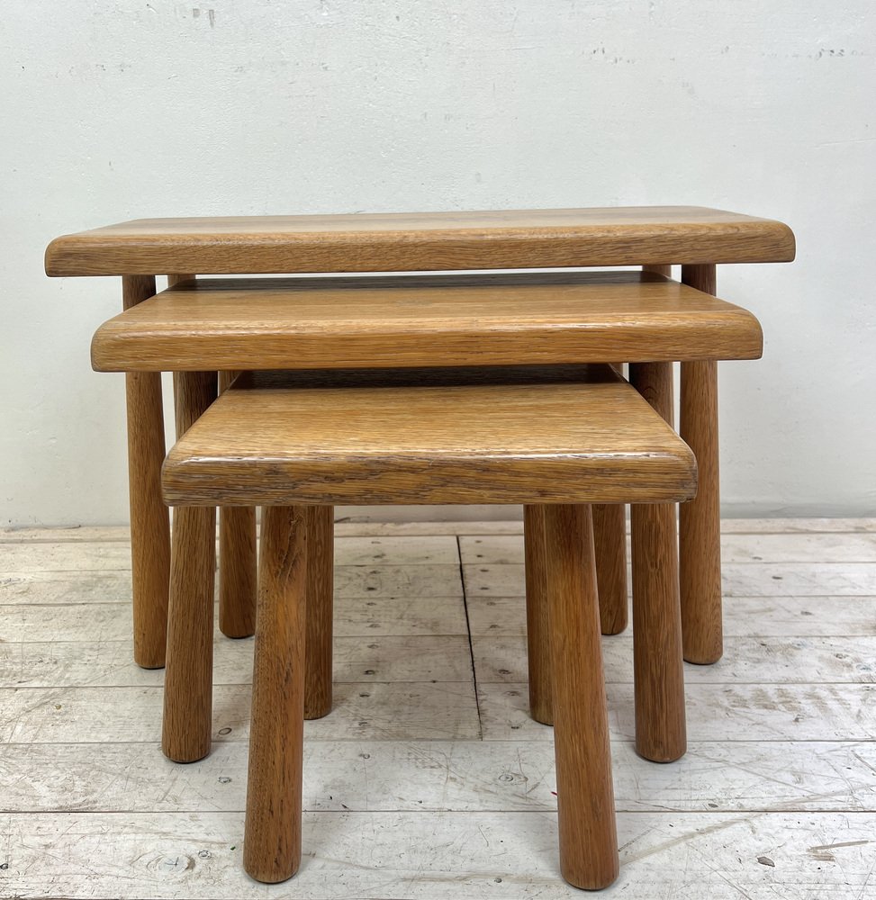 Mid-Century Modern Oak Nesting Tables from Oisterwijk, Netherlands ...