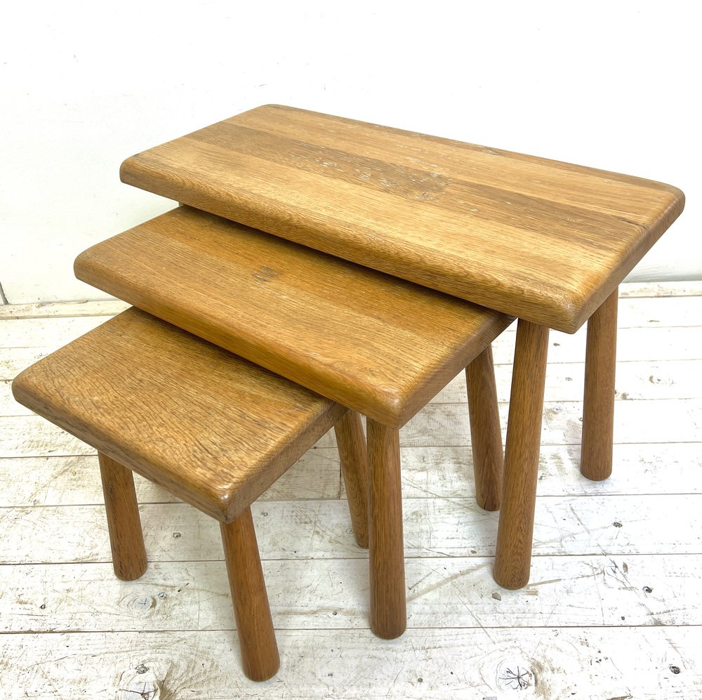 Mid-Century Modern Oak Nesting Tables from Oisterwijk, Netherlands ...