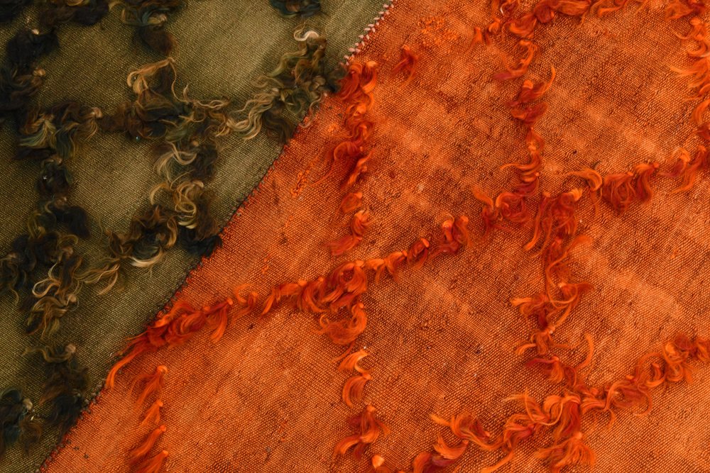 Long Hairy Wool Kilim Rug, 1963 for sale at Pamono