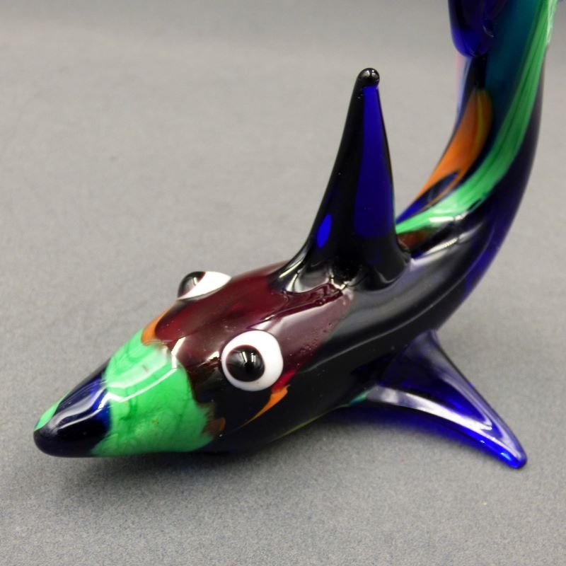 Multi-Colored Murano Glass Shark, Italy, 1960s for sale at Pamono