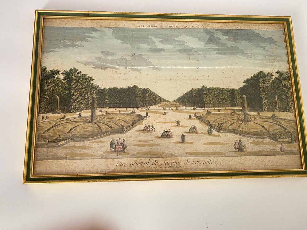 French Artist, Paris and Versailles, 18th Century, Engravings, Framed ...